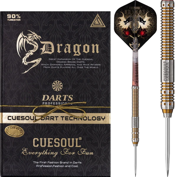 Cuesoul Dragon Gold 90% - Steeldarts - Dartshopper.de