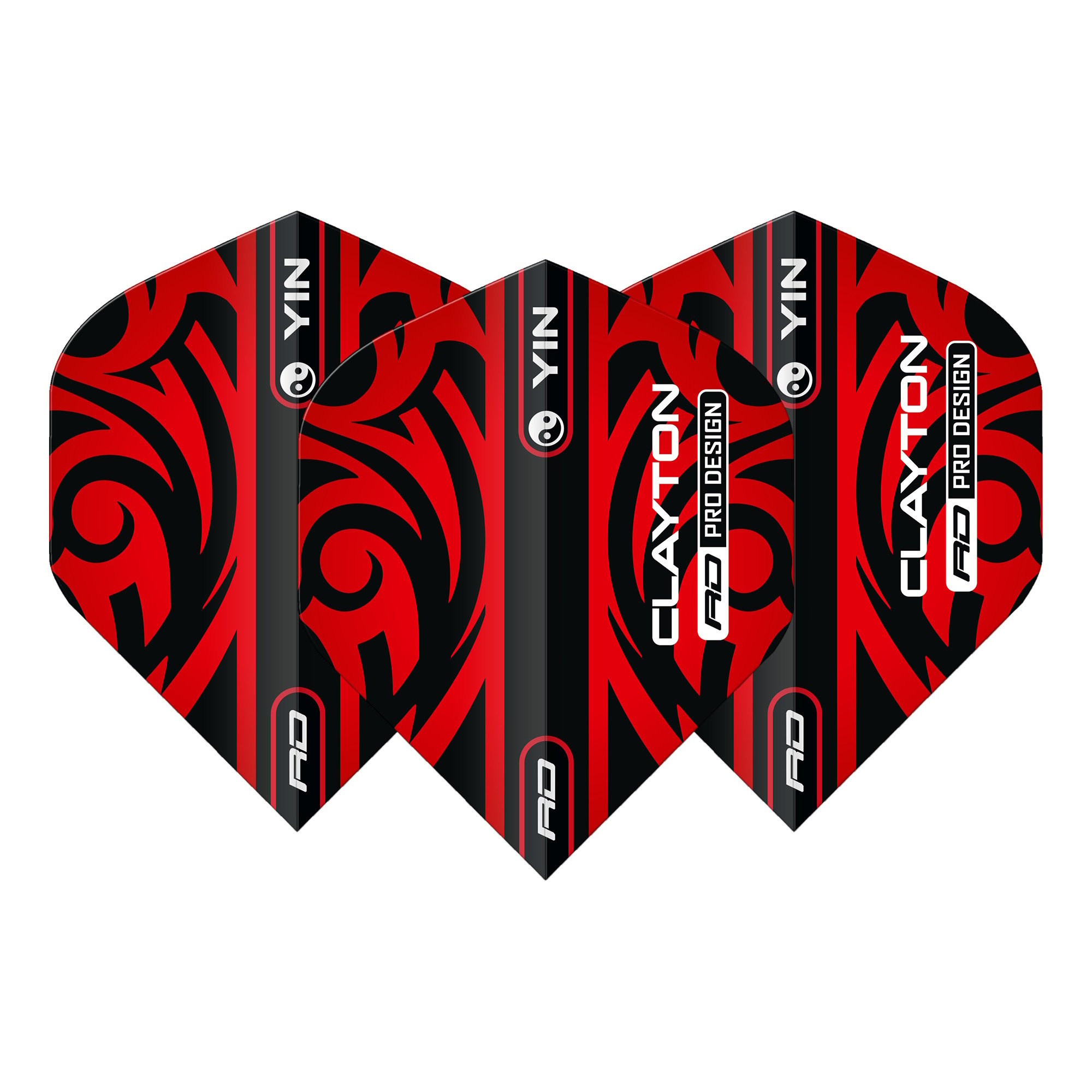 Red Dragon Jonny Clayton Yin Yang Red Green - Dart Flights - Dartshopper.de