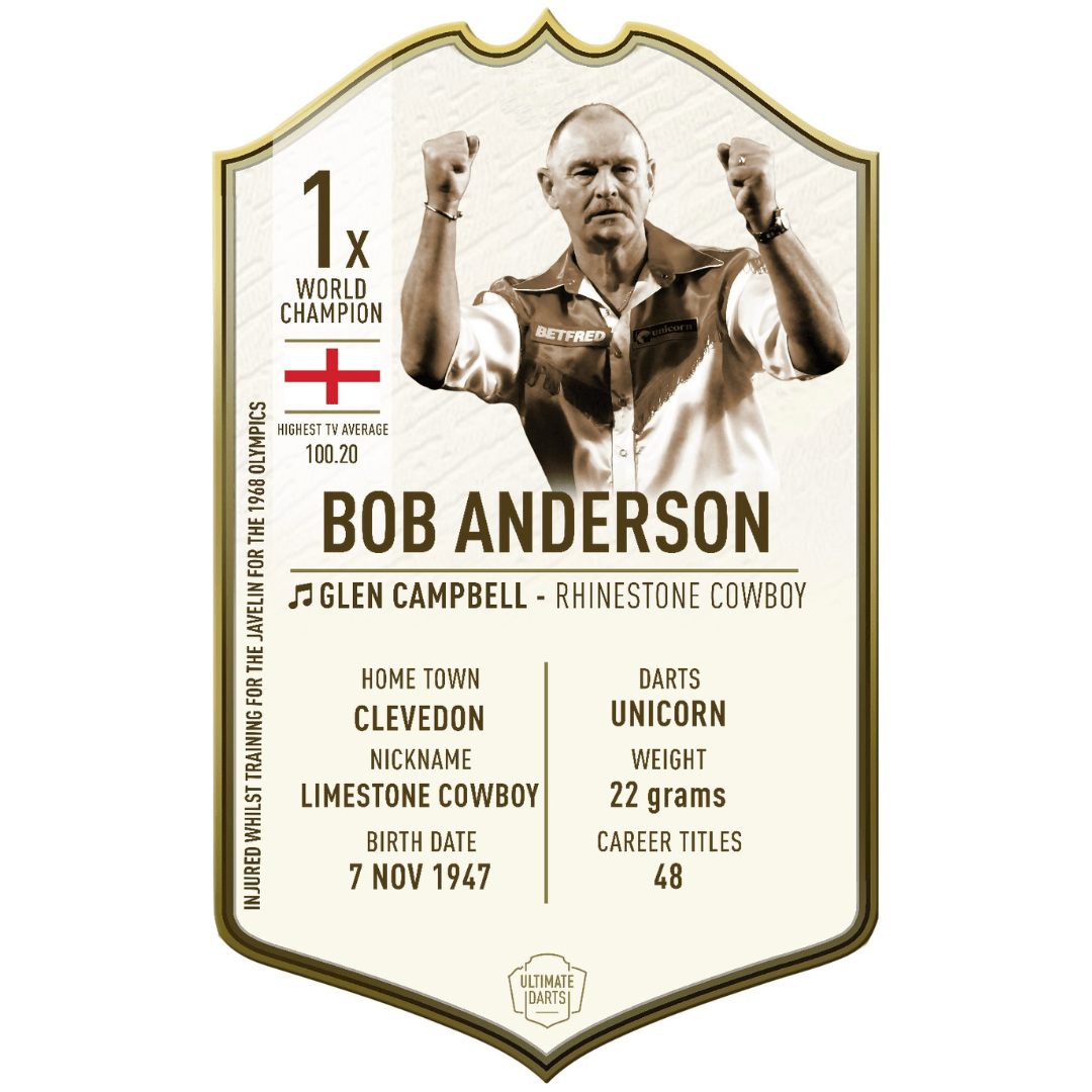 Ultimate Darts Card Immortals Bob Anderson - Dartshopper.de