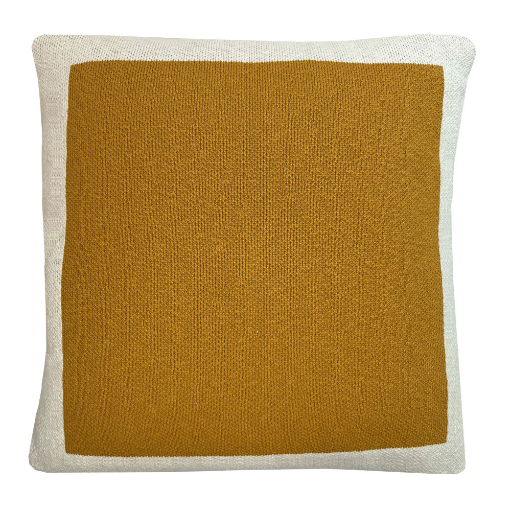 Solid knitted poster cushion sunset yellow - Malagoon - Malagoon b2b