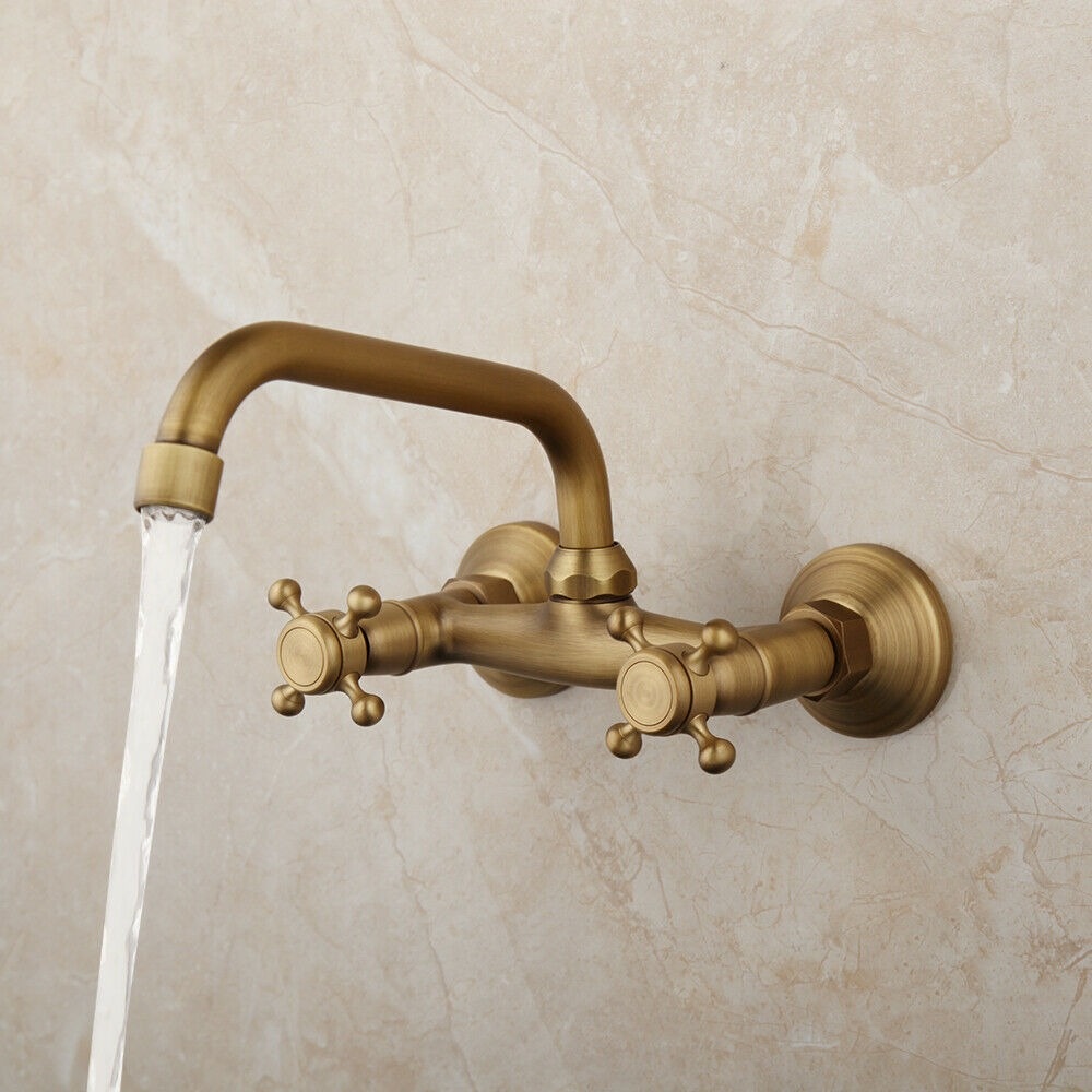 Muurkranen Kopen? Bronzen Nostalgische Muurkraan - Met Draaibare Hals ...