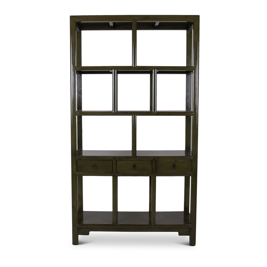 Kasten Kopen? Henan Open Kast - Dark Green - 126 x 42 x 229 cm - Rene ...