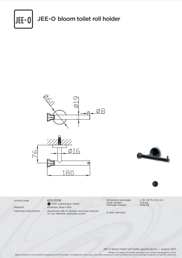 Toiletrolhouder Kopen? Bloom Toiletrolhouder - L18 x B7,6 cm - Rene Houtman