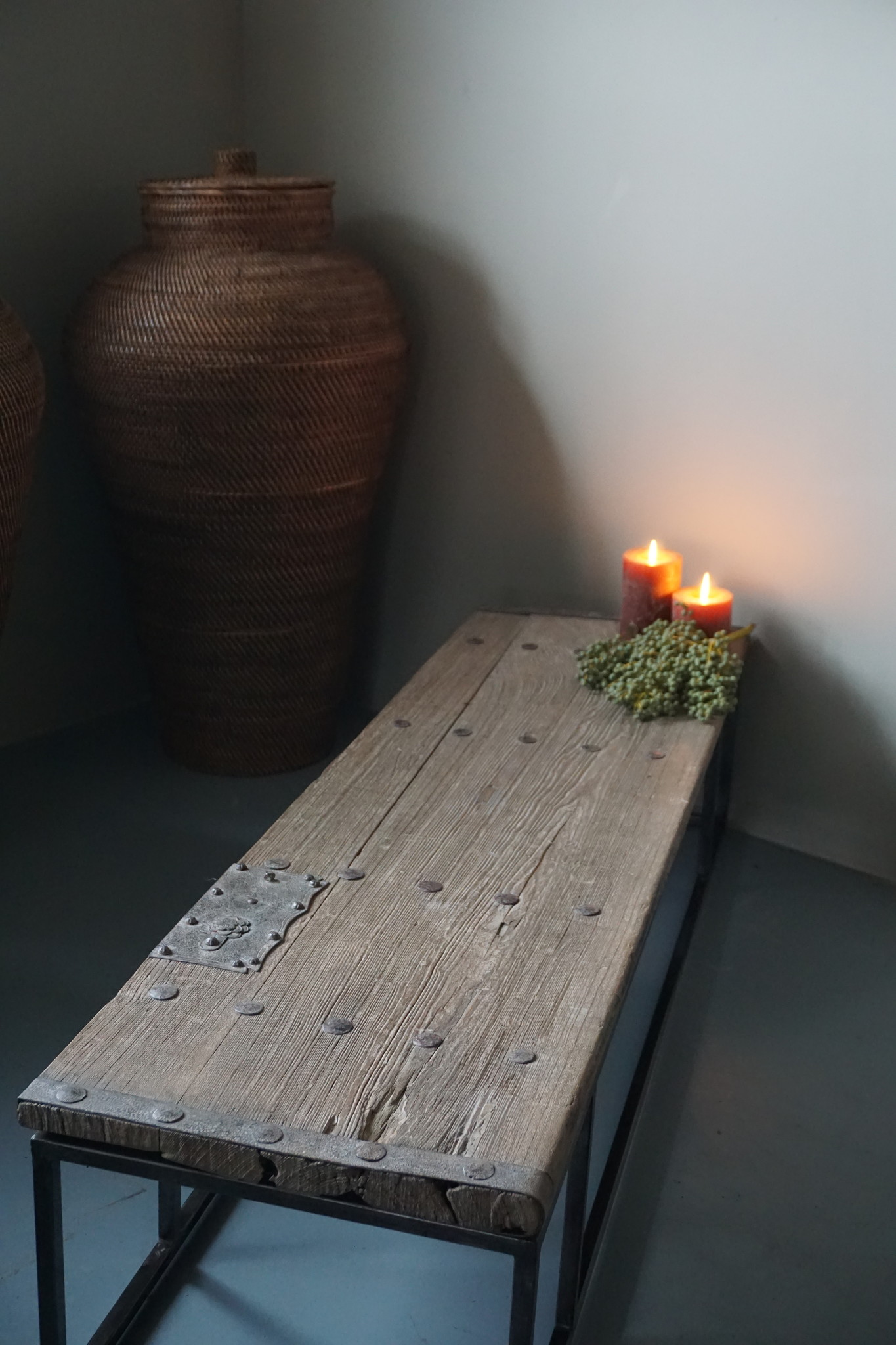 Unieke Salontafel Oud Houten Deur India Hang en Sluitwerk L172xB50xH38 ...