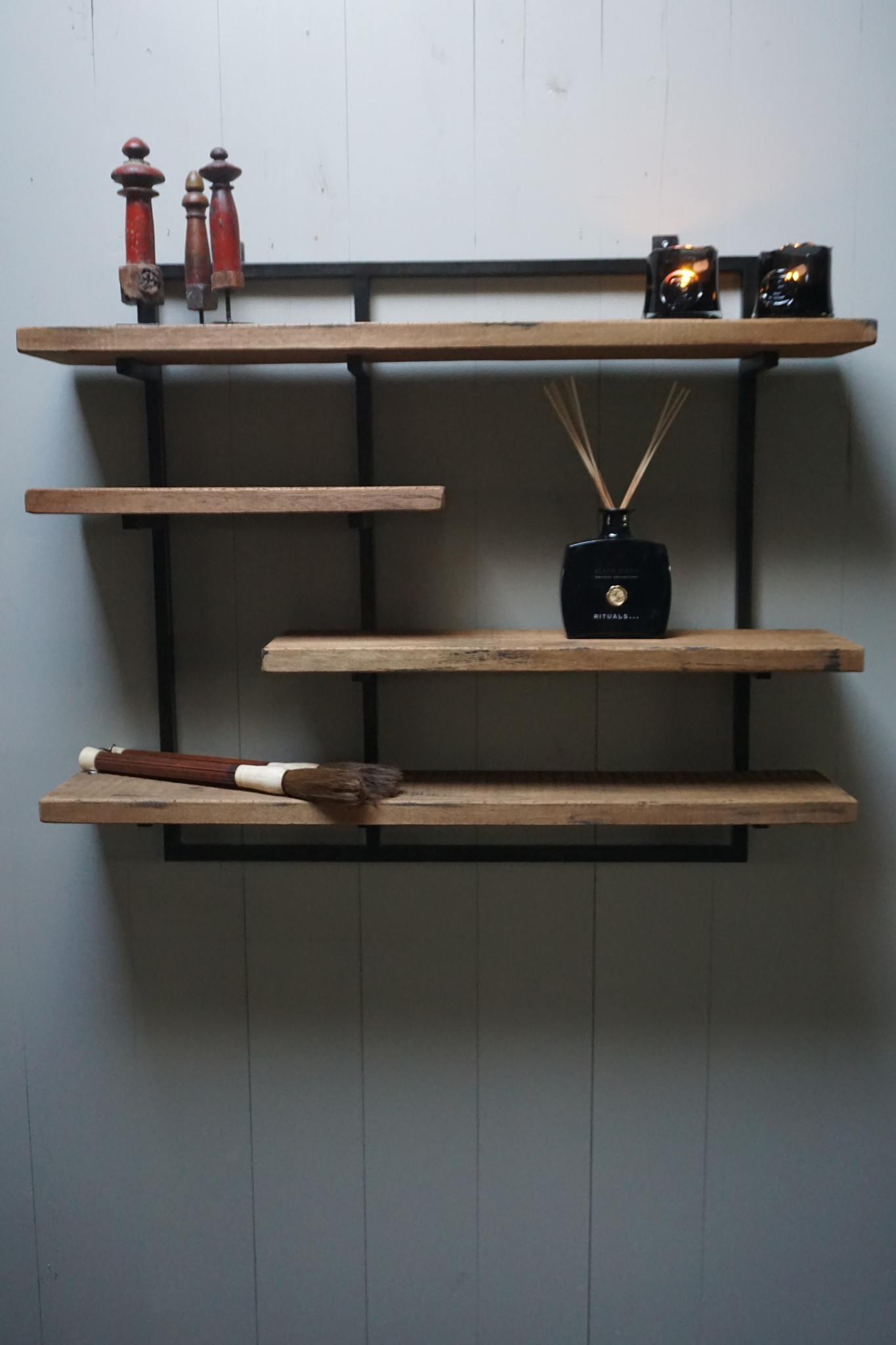 Wandrek Legplanken Metaal Naturel B100xH80 cm - Rene Houtman