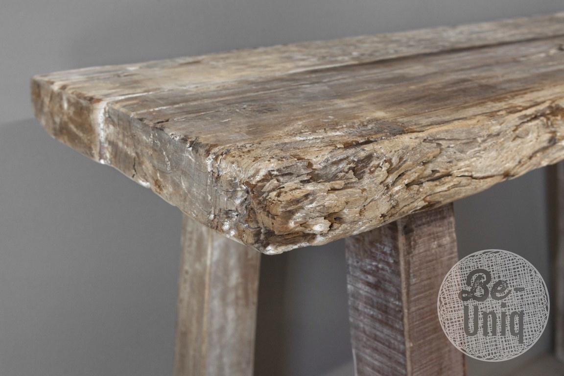 Oud Houten Sidetable | Grey/Naturel | B135 cm - Rene Houtman