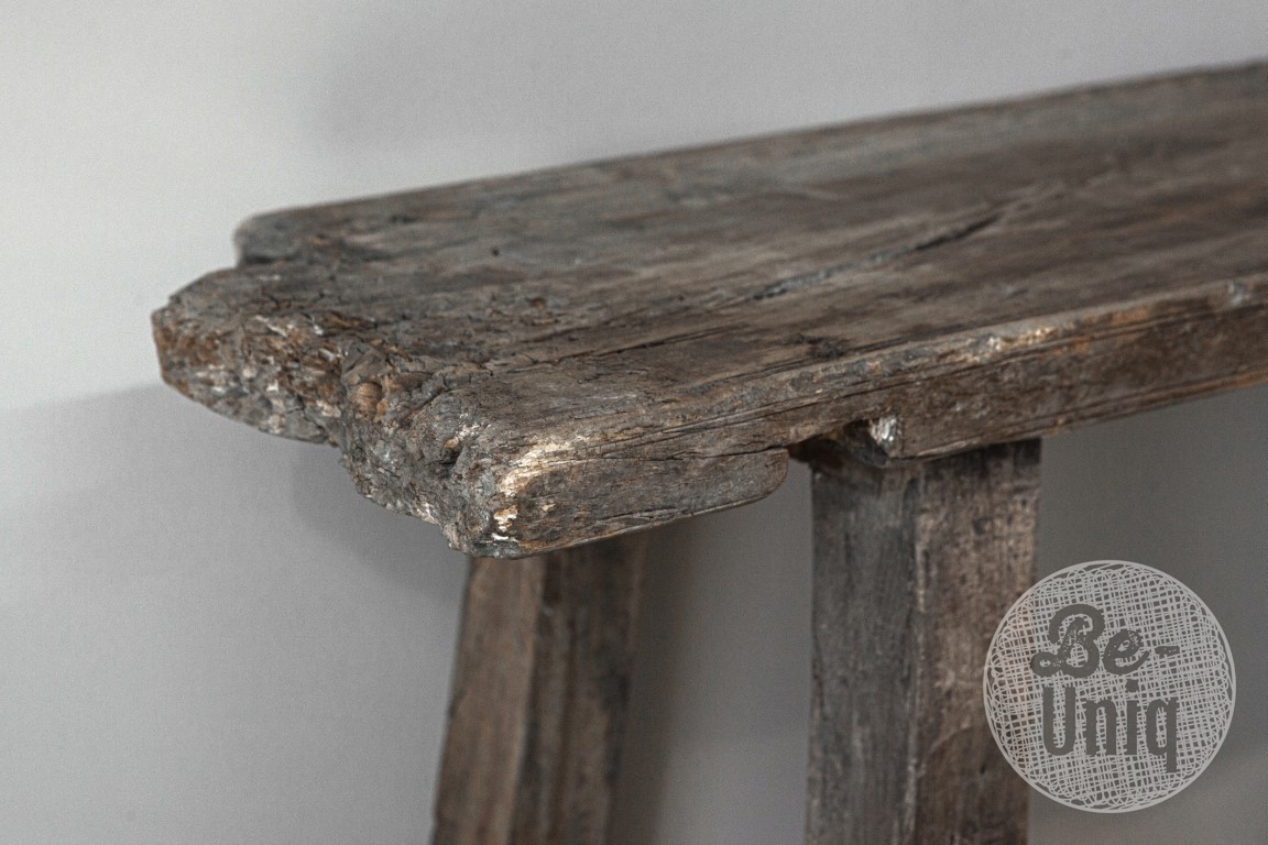 Oud Houten Sidetable | Grey/Naturel | B135 cm - Rene Houtman