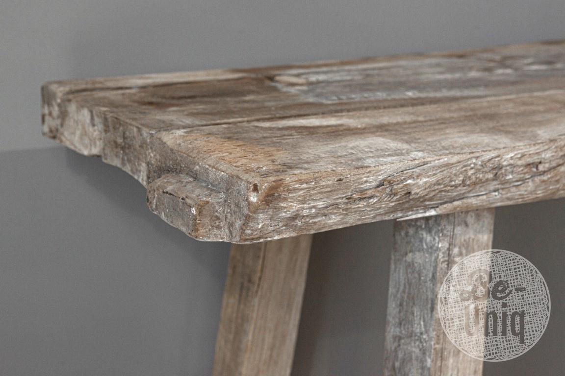Oud Houten Sidetable | Grey/Naturel | B160 cm - Rene Houtman