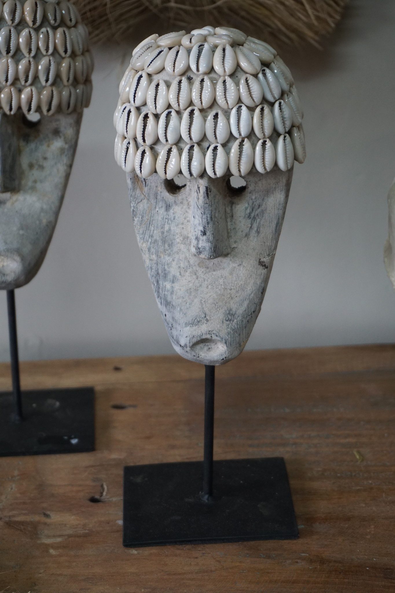 Balinees Masker Met Schelpjes | H29 cm - Rene Houtman