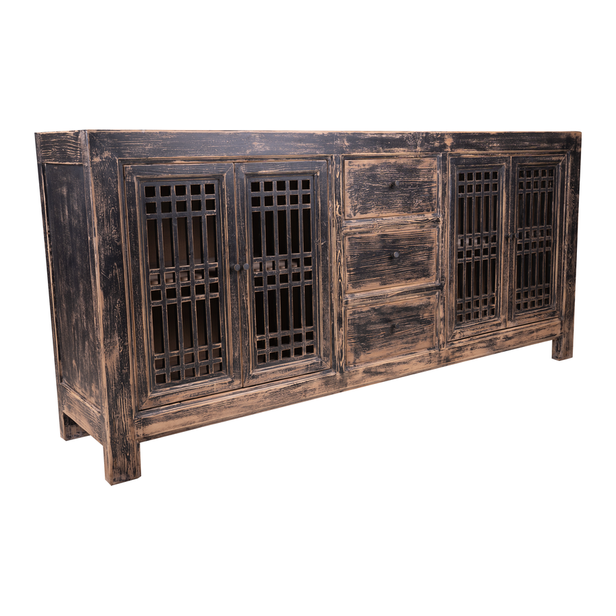 Dressoir India 3 Lades 4-Deurs L200xD45xH95 cm - Rene Houtman