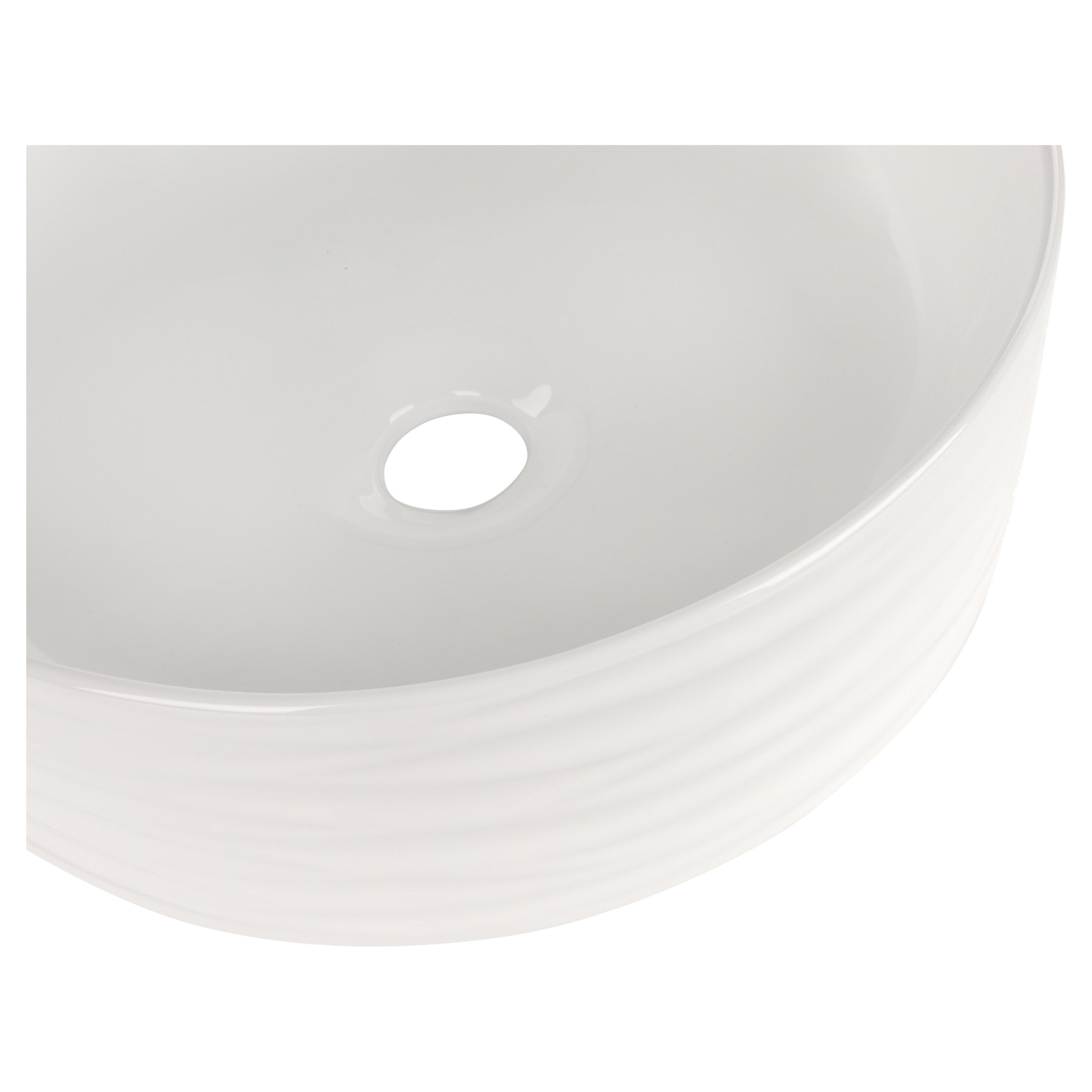Waskom Wave | Wit | Keramiek | Ø 37 x H12 cm - Rene Houtman