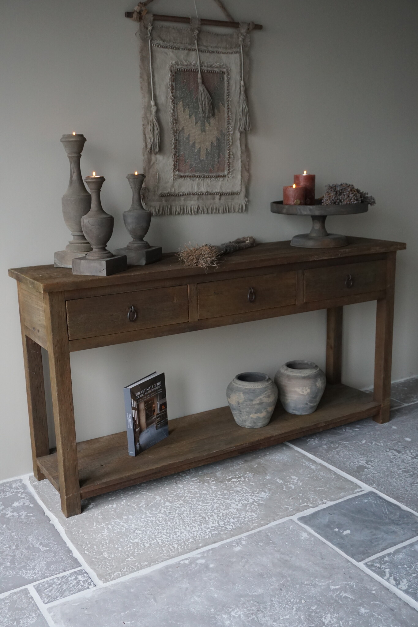 Sidetable | Oud Hout | 3 Lades | H90,5 x B175 x D45 cm | Rene Houtman ...