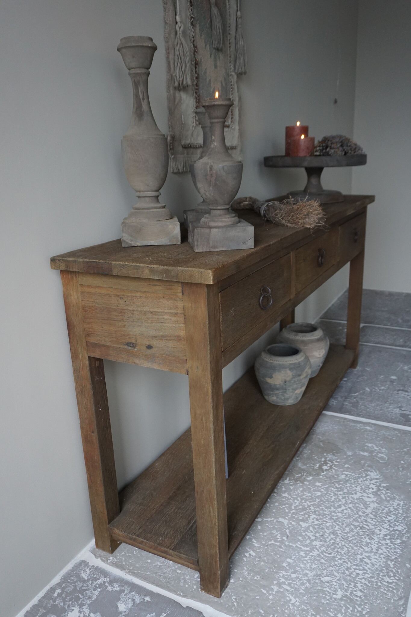 Sidetable | Oud Hout | 3 Lades | H90,5 x B175 x D45 cm | Rene Houtman ...