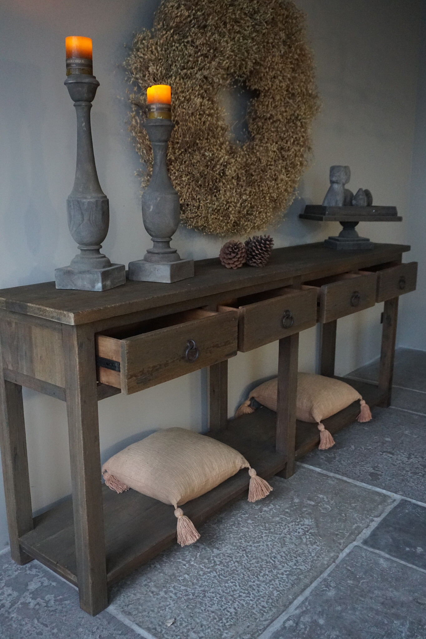 Dressoir | Oud Hout | 4 Lades | H90 x B220 x D45 cm | Rene Houtman ...