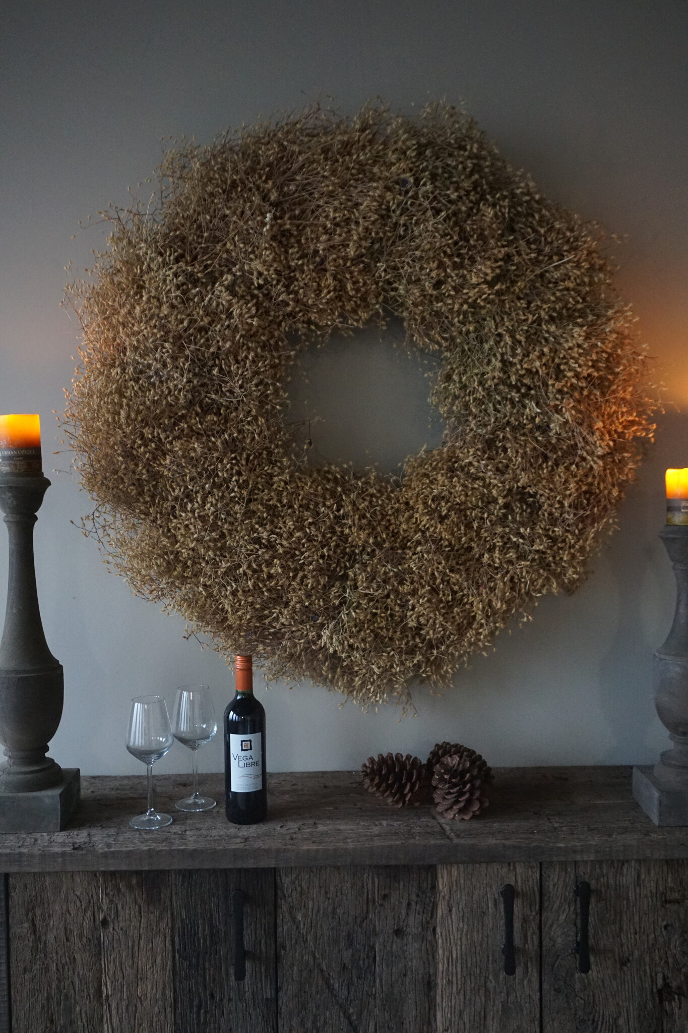 Natuurlijk Gedroogde Krans | D100 Cm | Rene Houtman Interieurs - Rene Houtman