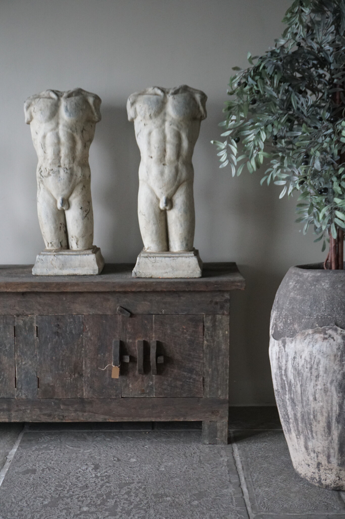 Stenen Beeld Mannen Torso | H80 x B29 x D29 cm | Rene Houtman - Rene ...