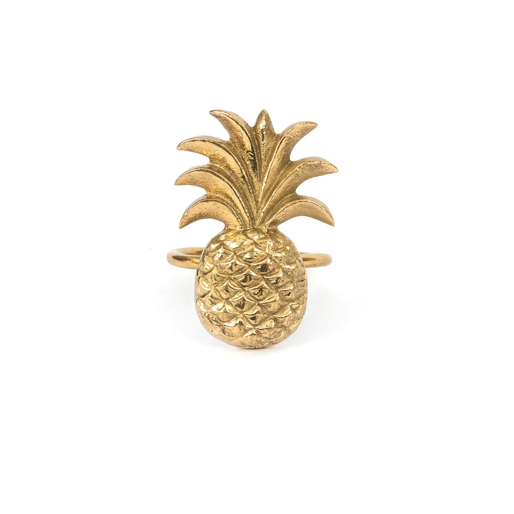 Bazar Bizar De Ananas Servetring - Goud - Rene Houtman