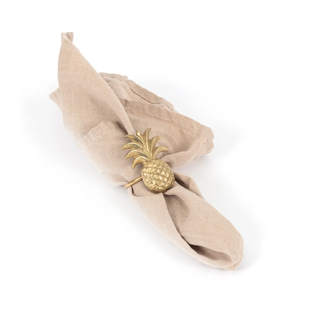 Bazar Bizar De Ananas Servetring - Goud - Rene Houtman