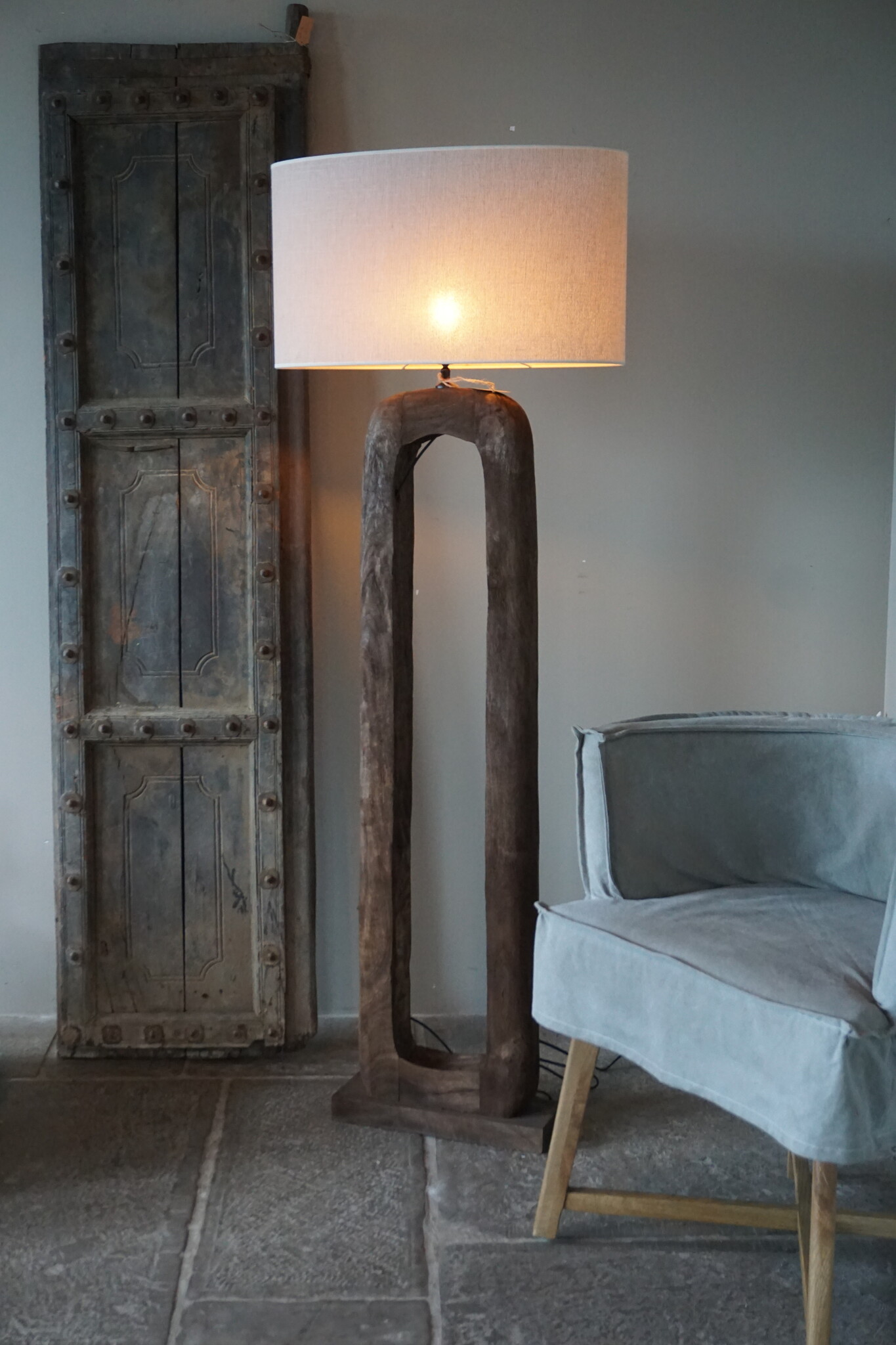 Vloerlamp Kelafo Hout Bruin | H125 x B38 x D12 | Light&Living | - Rene ...
