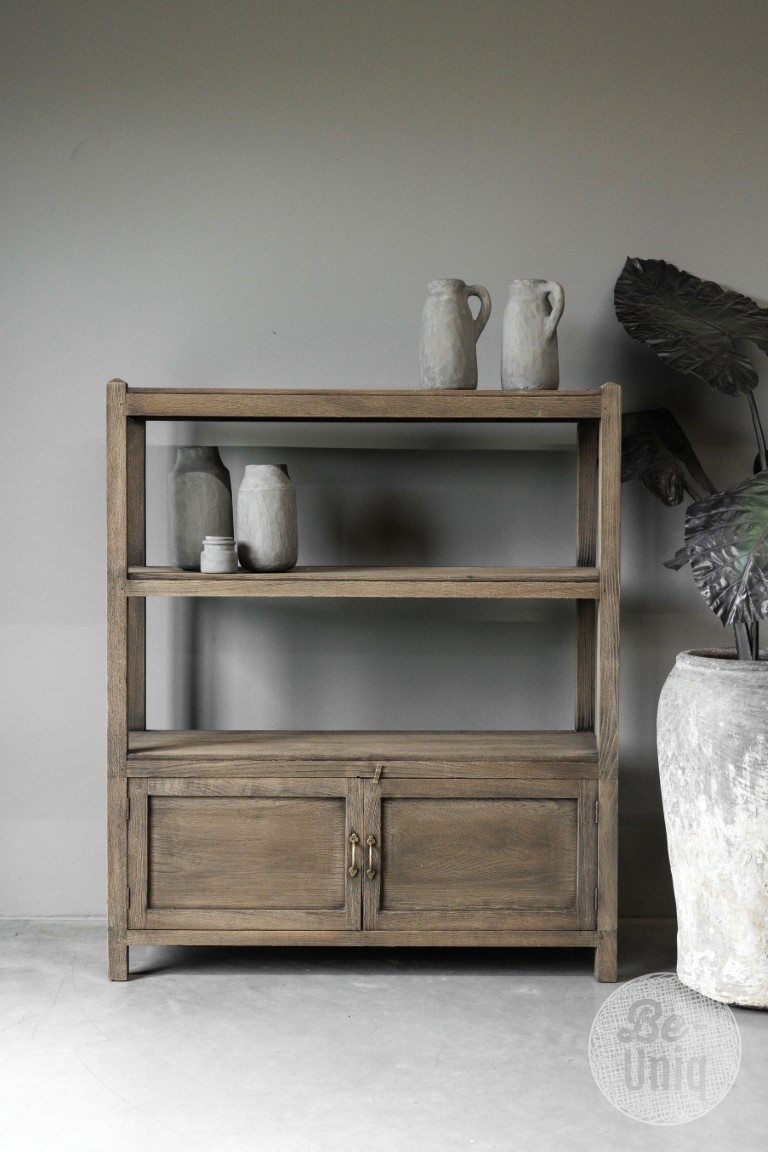 Oud Rek Met Deuren | Rustiek Verweerd | H145xB122xD40 cm - Rene Houtman