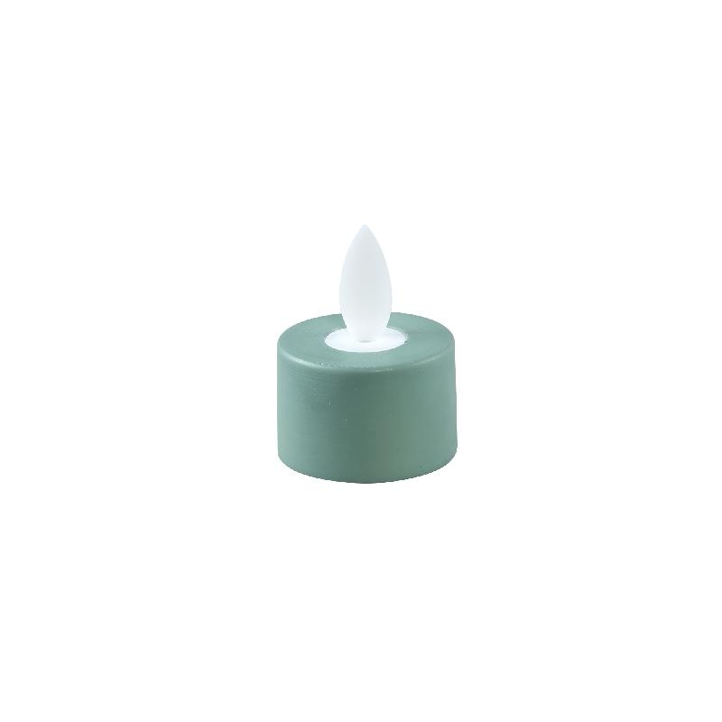 LED Theelicht Met Stilstaande Vlam Groen Blauw 6 Stuks | Rene Houtman ...