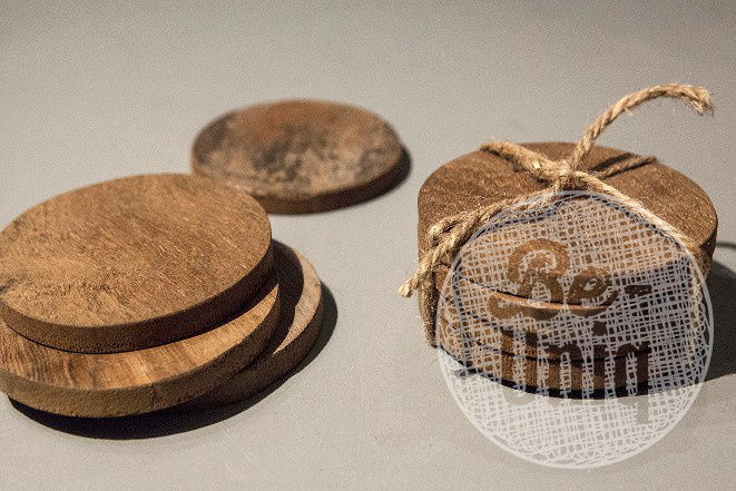 Onderzetter | Set Van 6 | Teakhout - Rene Houtman