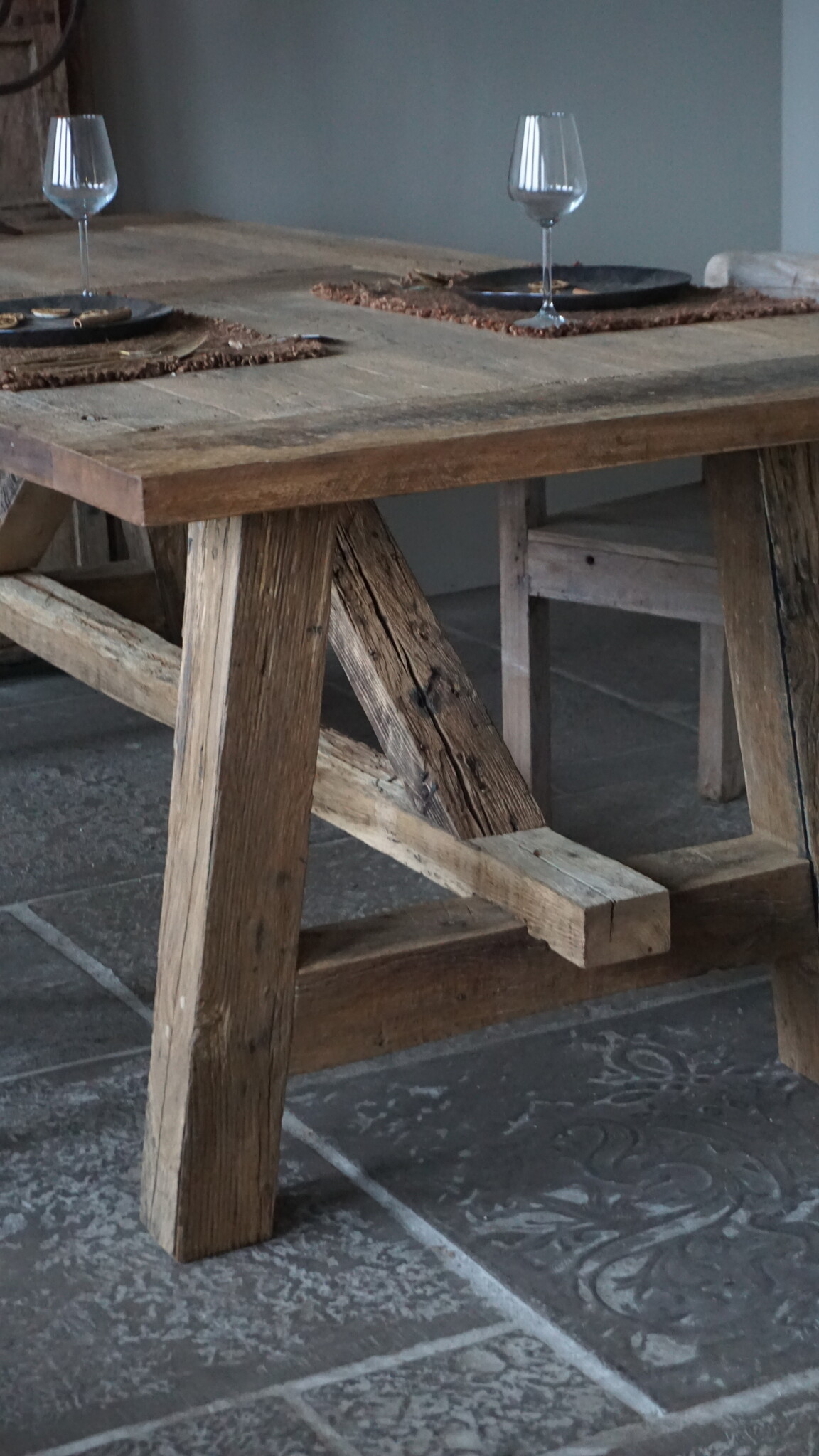 Eetkamertafel Teun | Oud Eikenhout | B220 x D100 cm | Rene Houtman ...