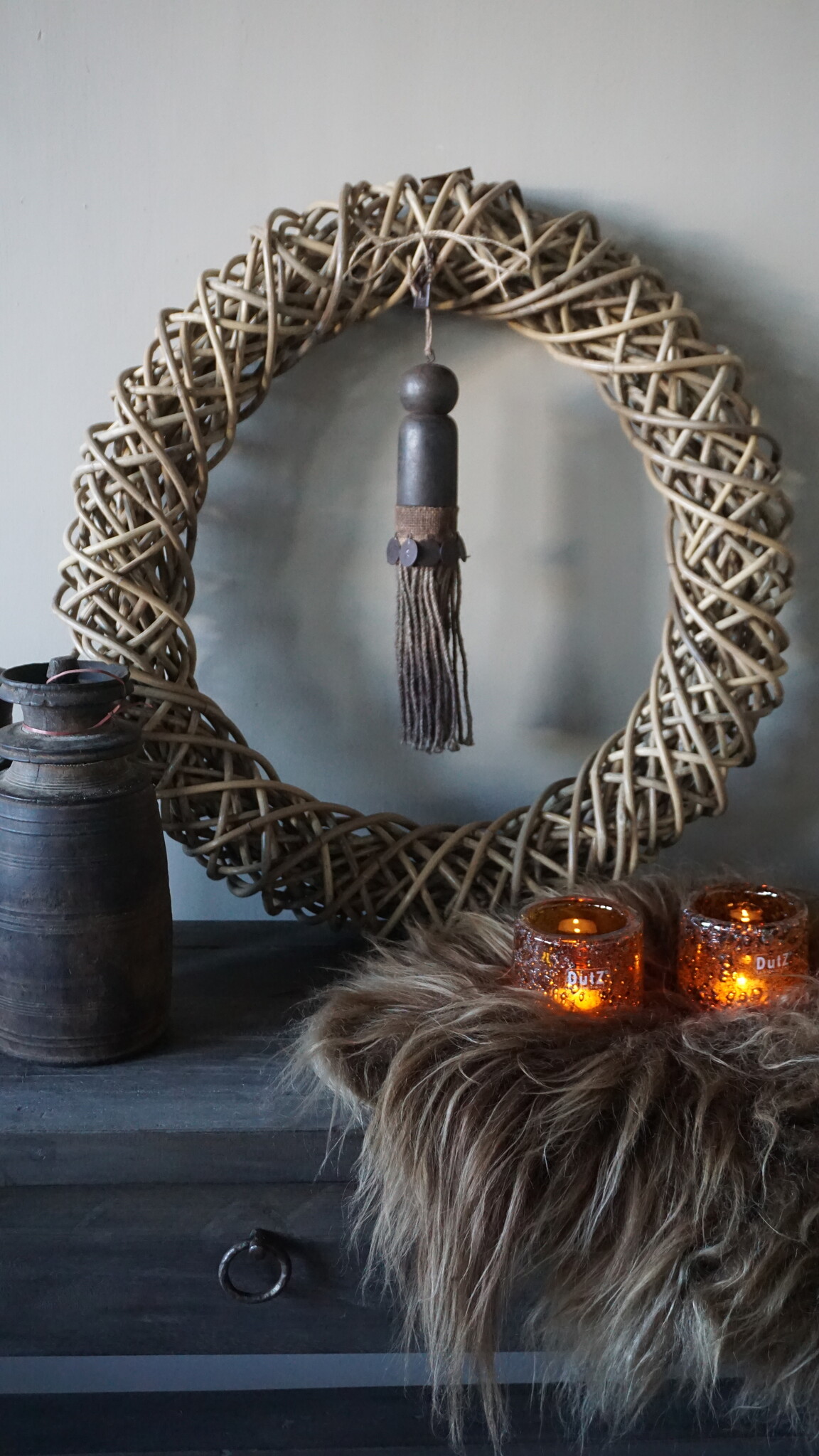 Krans | Kuboo | Naturel | H15 x D60 cm | Rene Houtman Interieurs - Rene Houtman