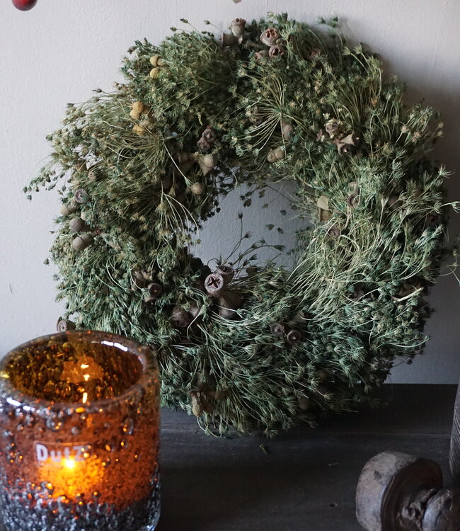 Krans | Klok | Groen | 3 Maten! | Rene Houtman Interieurs! - Rene Houtman