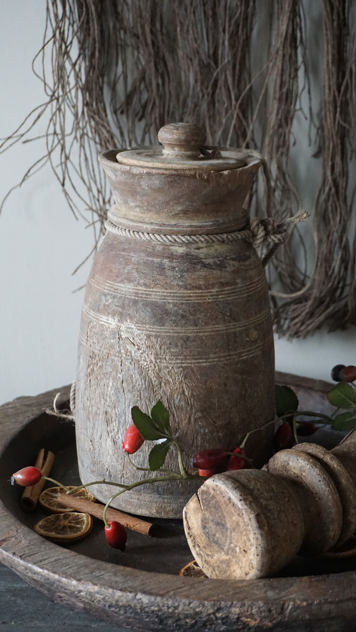 Nieuwe Pot Kopen? Nepalese Houten Pot | Met Deksel | H30 x D15 cm ...