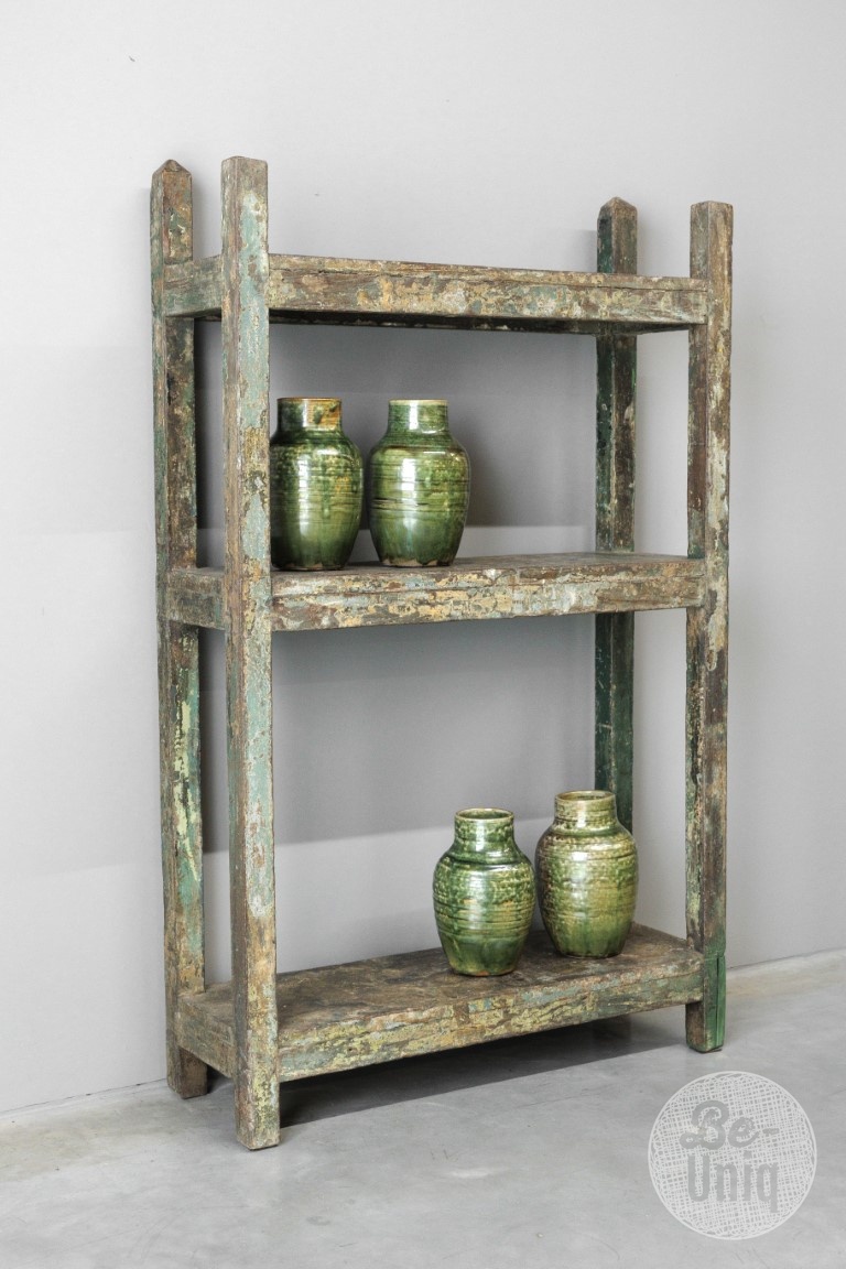 Oud Houten Rekje | India | H150 x B89 x D30 cm | Uniek | Rene Houtman ...