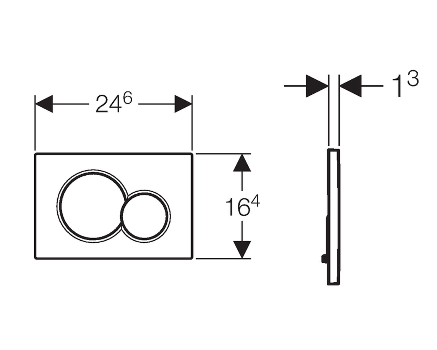 Drukplaat Geberit Sigma 01 Mat Chroom | Rene Houtman Interieurs - Rene ...