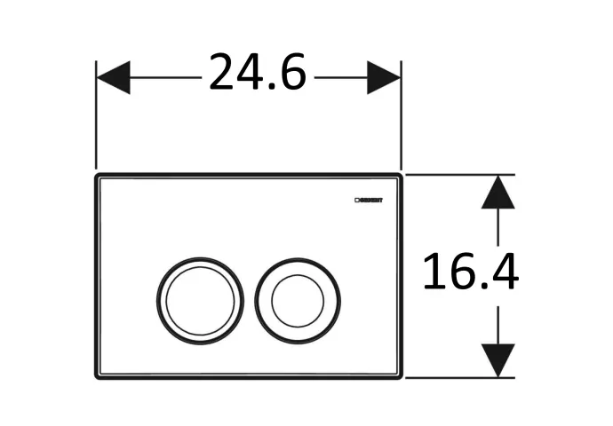 Drukplaat Geberit Delta 25 Mat Chroom | Rene Houtman Interieurs - Rene ...