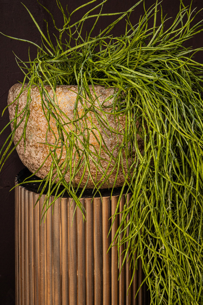 Skye-Leigh Taupe cement pot rond L - Rene Houtman