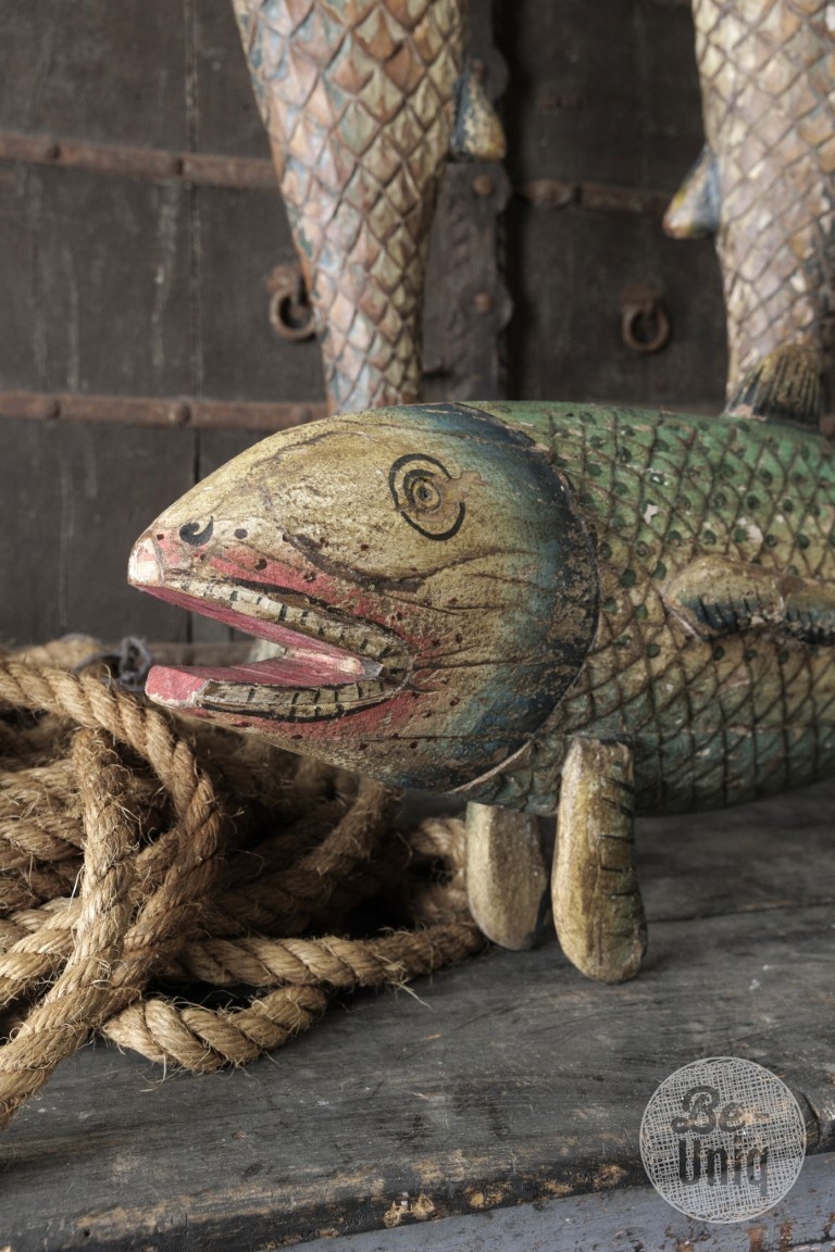 Authentieke Houten Vis | H40xB116xD17 cm | Rene Houtman Interieurs ...