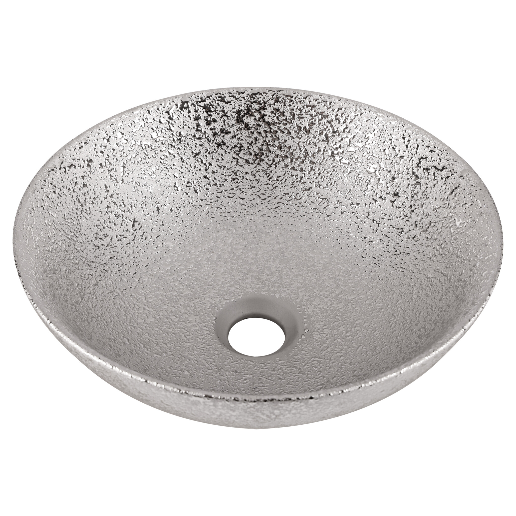 Waskom Bright Zilver Keramiek | Ø36 x H14 cm | Rene Houtman Interieurs ...