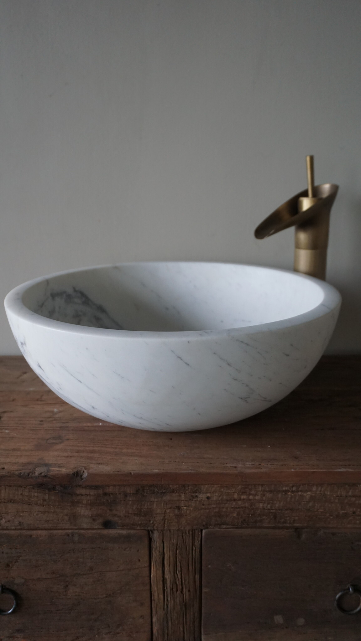 Waskom Marmor | Wit | Marmer | Ø 40 x H15 cm - Rene Houtman