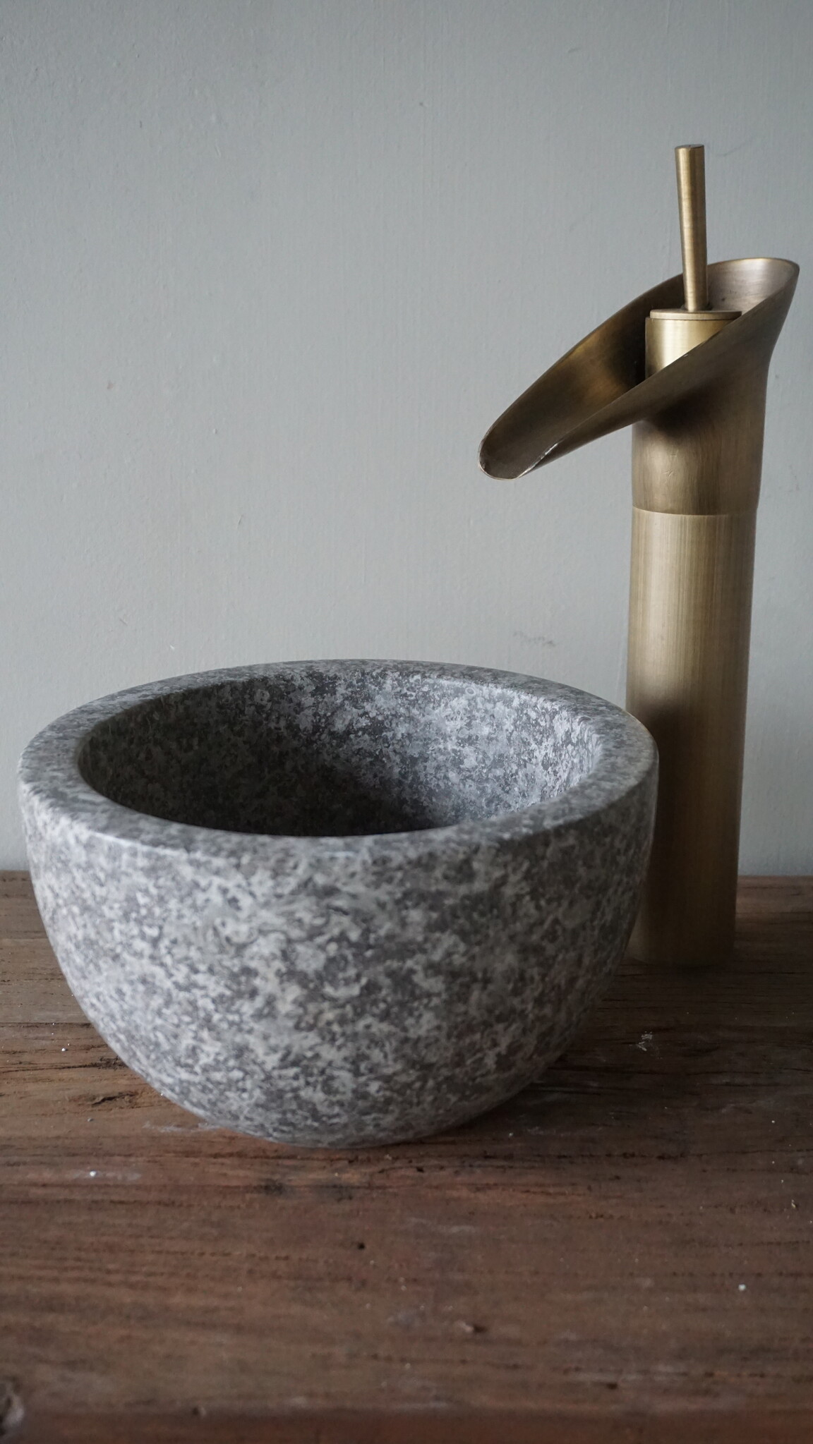 Waskom Marmer Grijs | Ø21 x H12 cm | Rene Houtman Interieurs - Rene Houtman