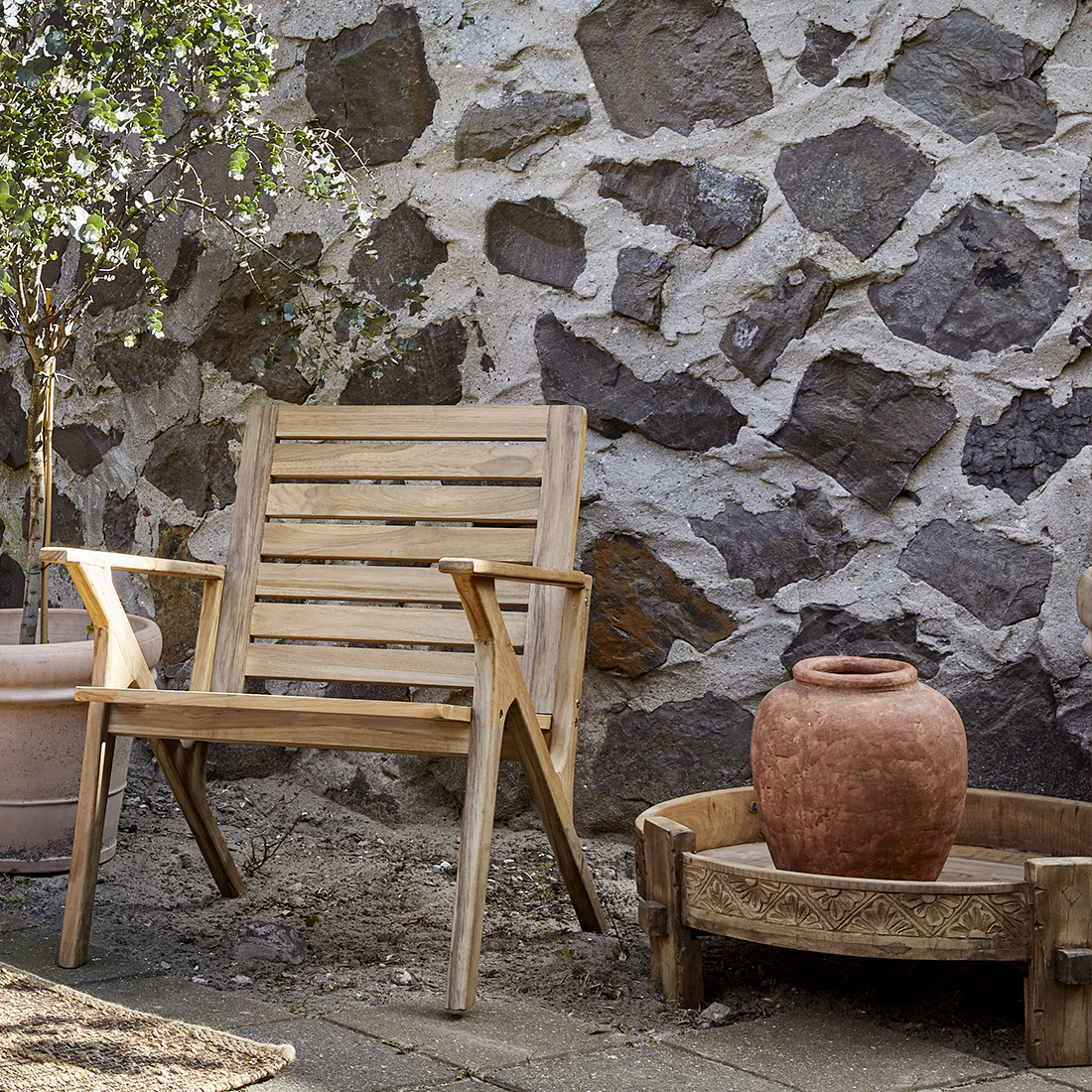 Tuinstoel Odin | Teakhout | B67 × D80 × H60 cm | Rene Houtman - Rene ...
