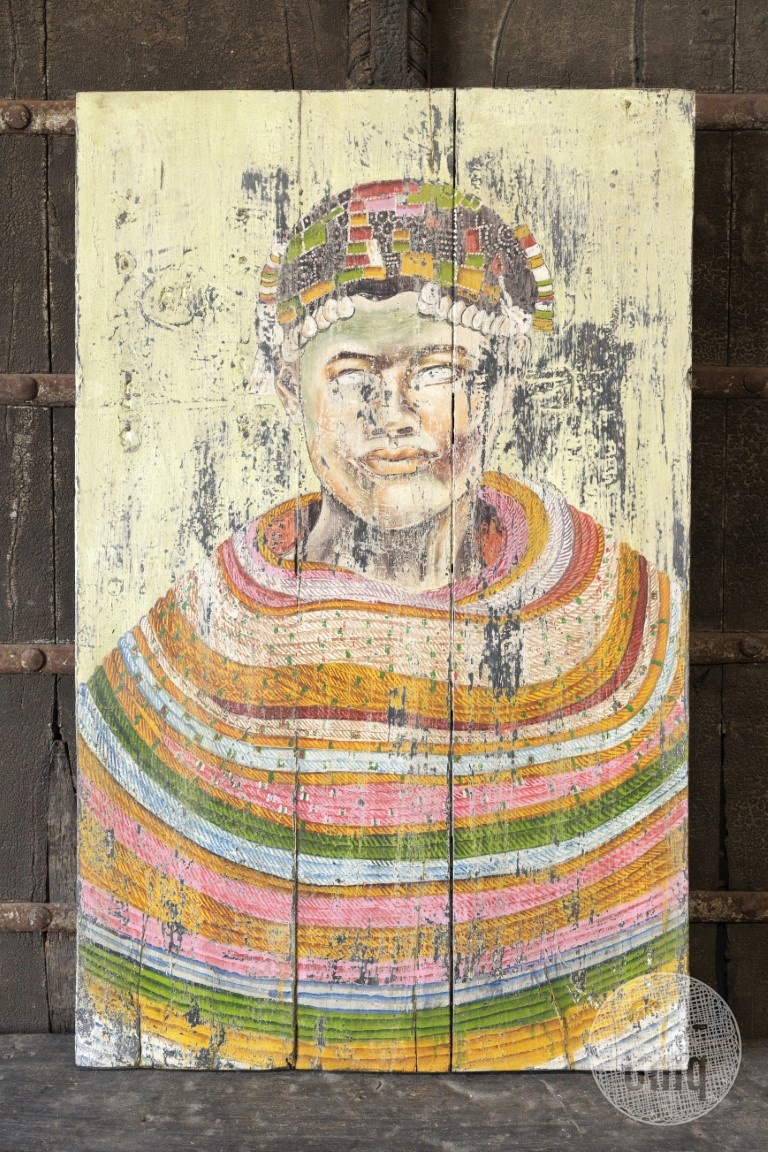 Handbeschilderd Wandpaneel | H87 x B53 x D2 cm | Uniek | Rene Houtman ...