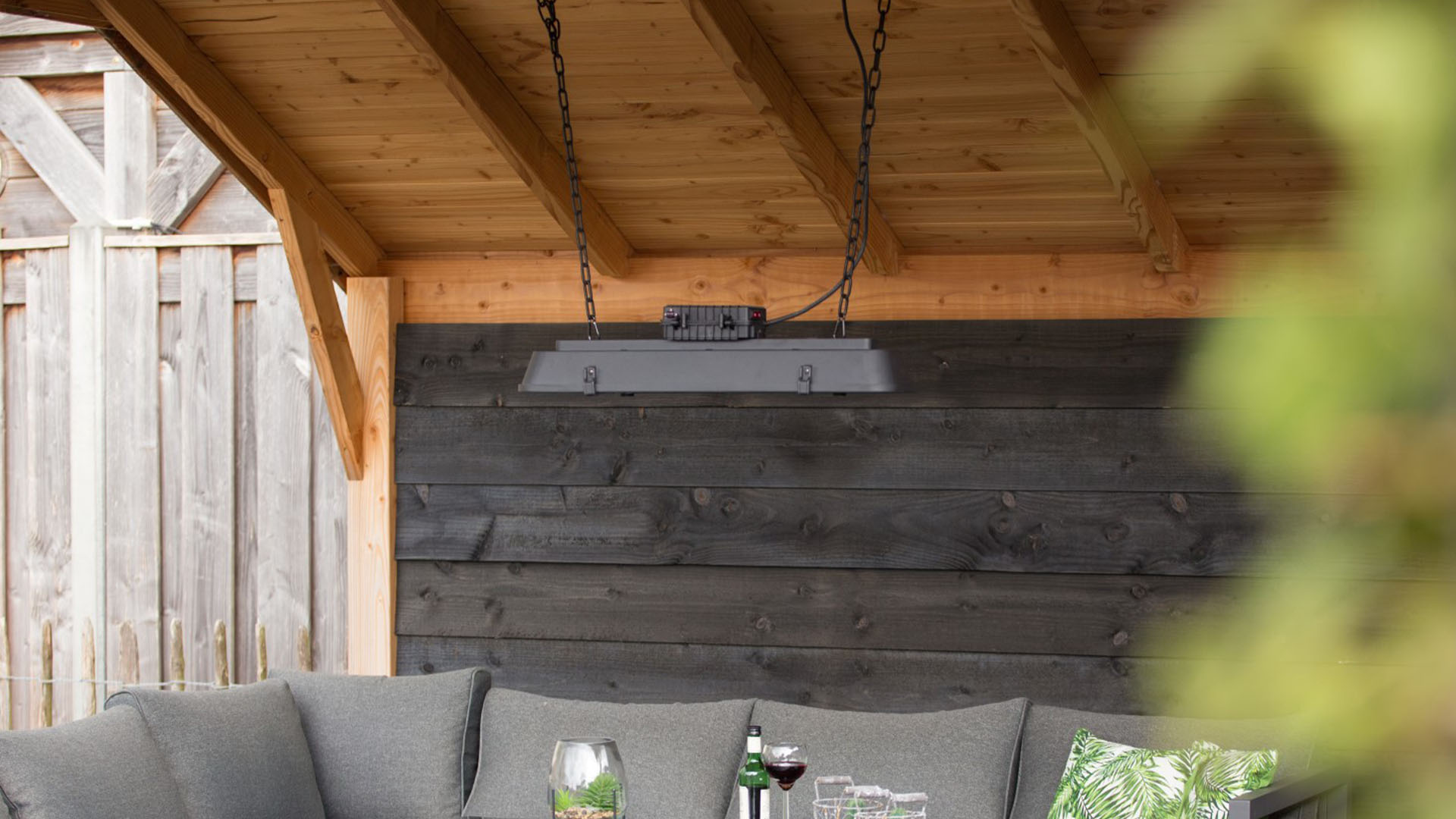 Terrasverwarmer Vintage Donker Hangend Zwart 2500 Watt - Rene Houtman