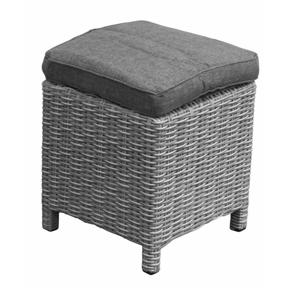 Hocker Dublin 40x40cm | Mystic Grey | Wicker