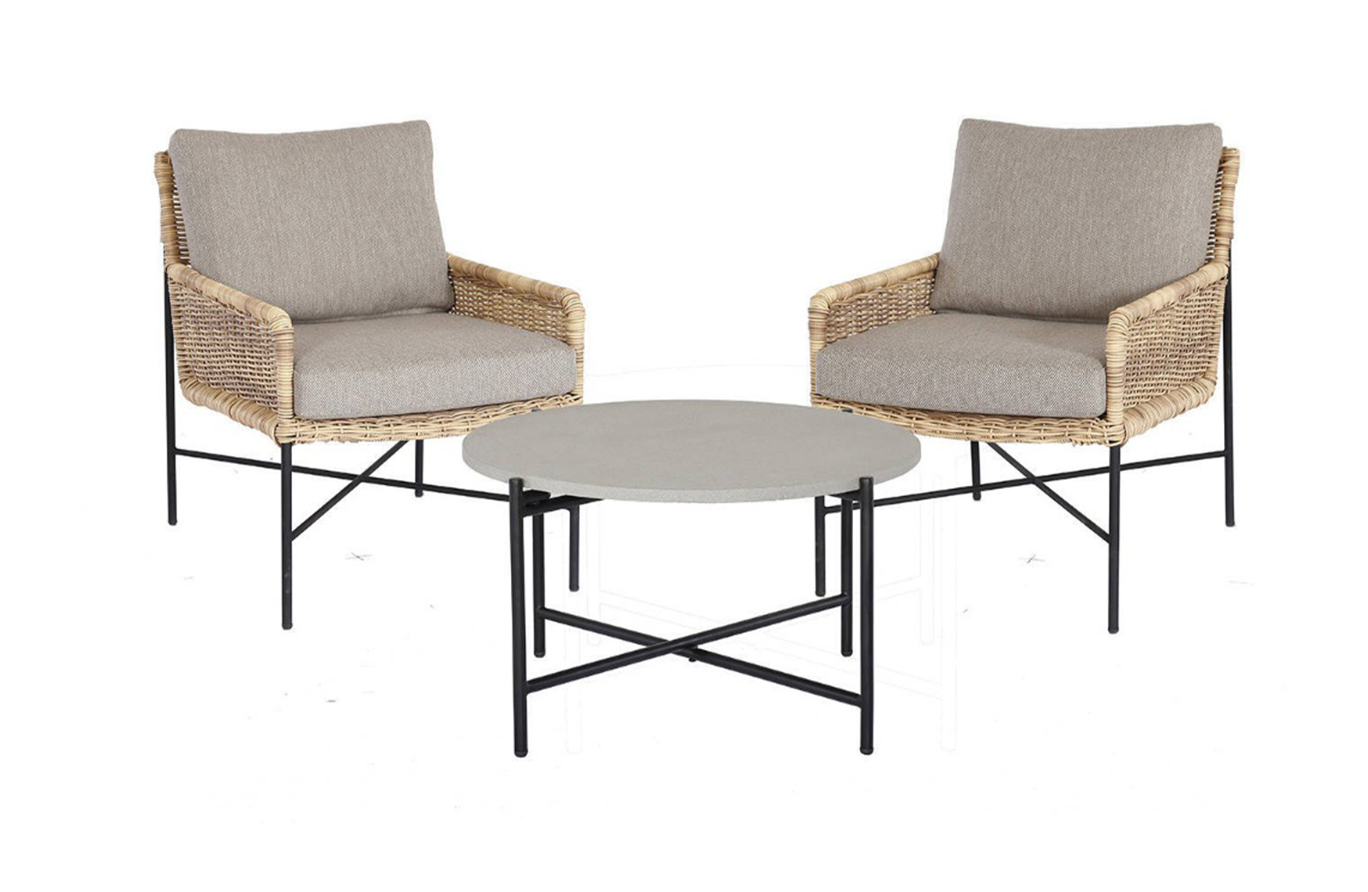 Loungeset Estoril | 3-delig | Naturel | Eurofar