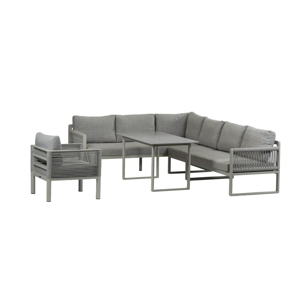 Hoek Lounge Dining Set Reims | Loungestoel Cuba | Links | Sand