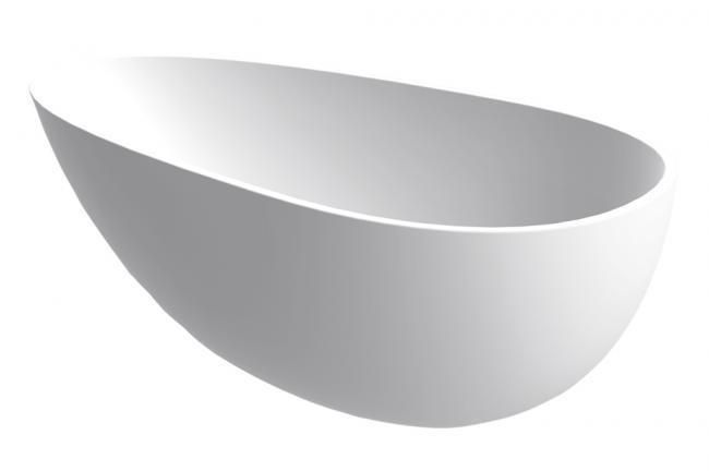 Ligbaden , ovaal I Solid stone I wit I 180 x 90 x 54 cm - Sanitear