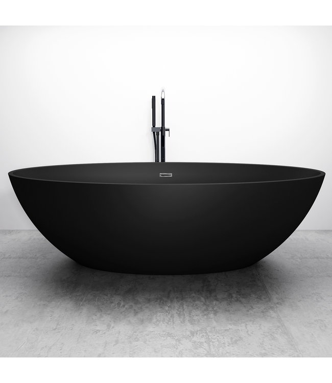 Solid surface ligbad, mat zwart - Sanitear
