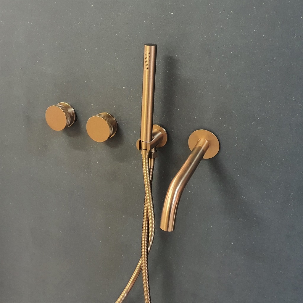 Mood 60 badkraan inbouw koper-rose goud I Geborsteld I PVD - Sanitear