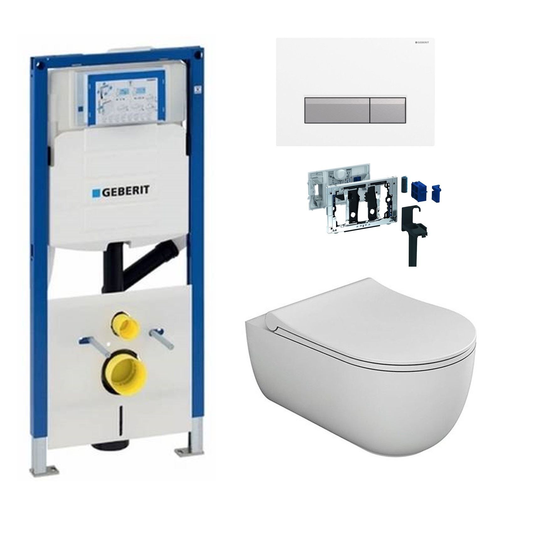 Toiletset I Geberit up320 I duofresh I mat wit - Sanitear