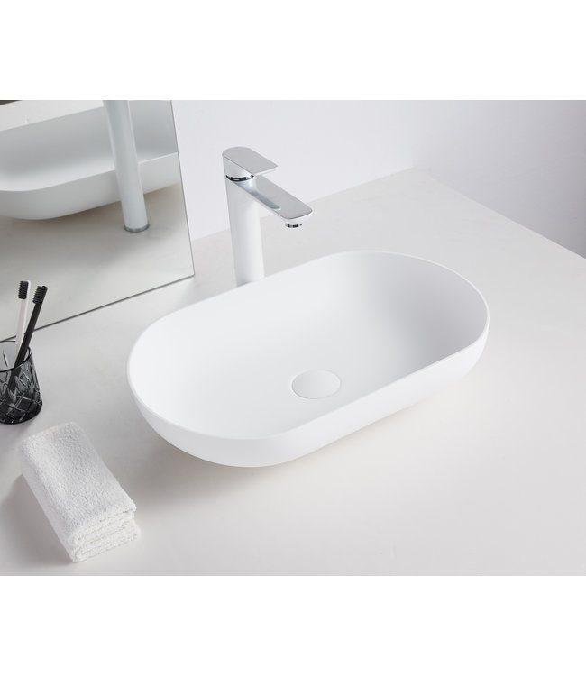 Solid surface waskom 54 x 34 x 10,5 cm - Sanitear