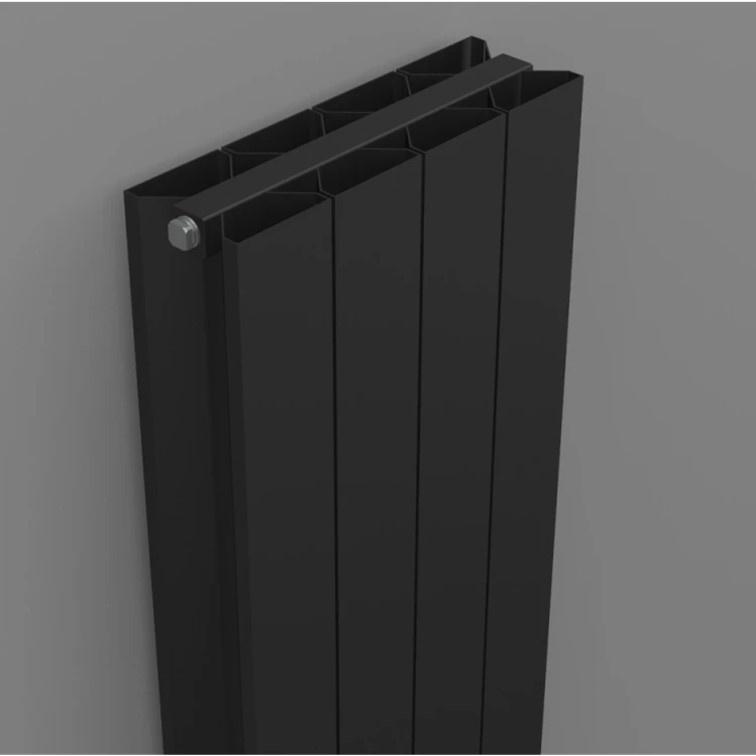 Design Radiator 40 cm breed – Recht | Verticaal – Mat Zwart - Sanitear